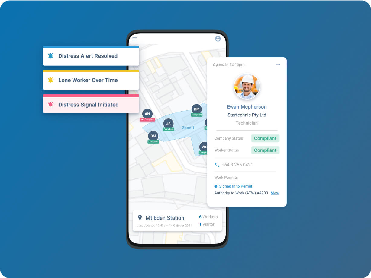 Track Site Access & Lone Workers in Real-Time | Try ComplyFlow Safety App